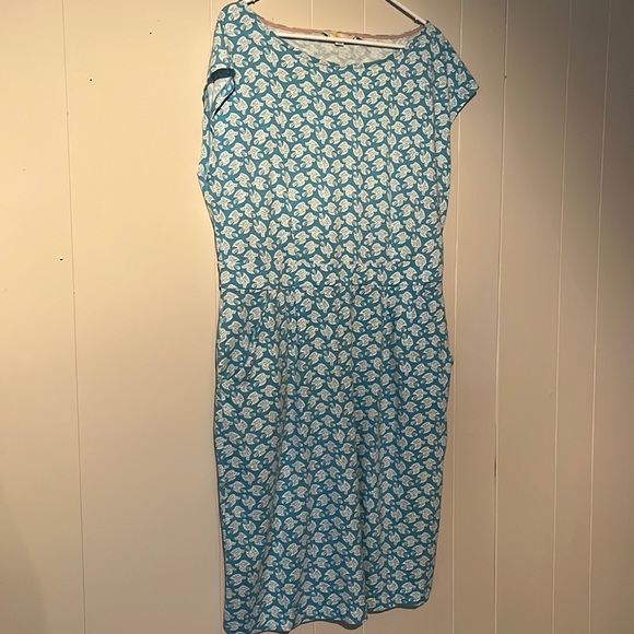Boden | Dresses | Boden Size 4r Light Blue Bird Dress | Poshmark